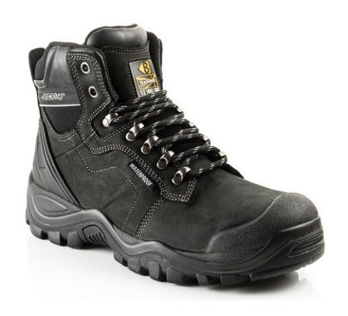 Black Laced Safety Boots