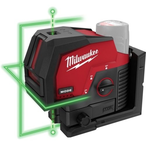 Milwaukee M12CLLP 0C Cross Line Plumb Points Green Laser Level Power T