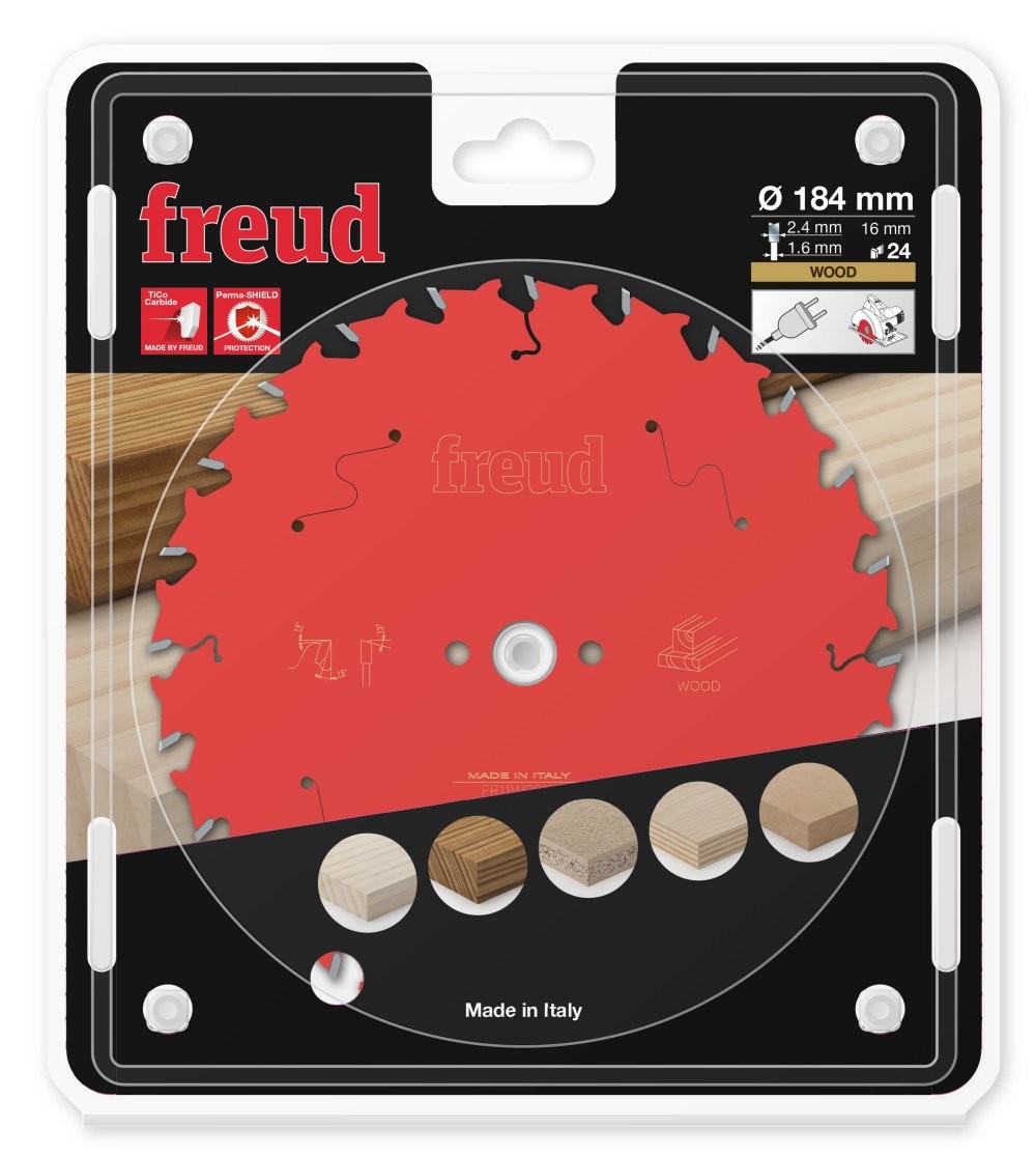 Freud F03FS09703 Circular Saw Blade 184mm 24T Wood Power Tools UK