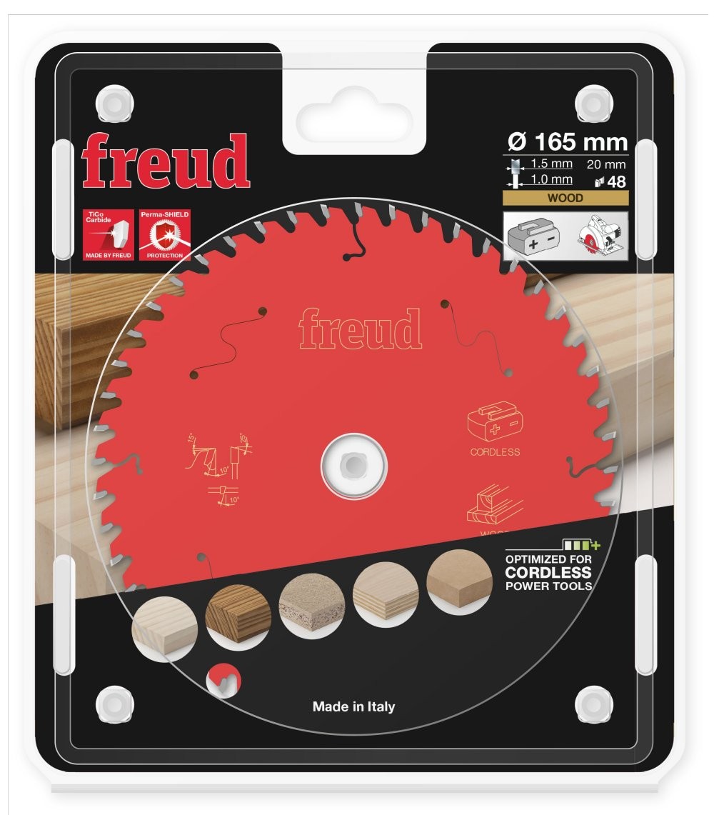 Freud F03FS10054 Circular Saw Blade 165mm 48T Wood Power Tools UK